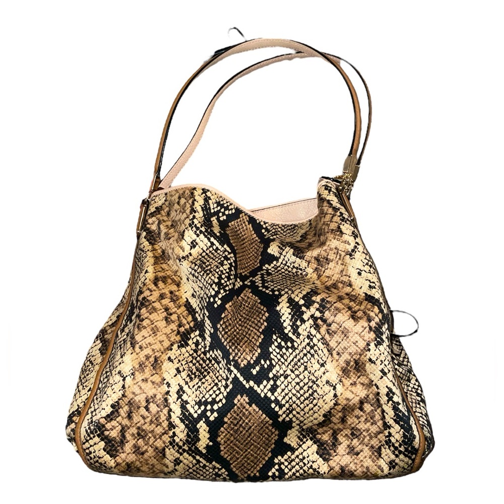 Coach Madison Snake Skin Print Python Shoulder Bag - Gem